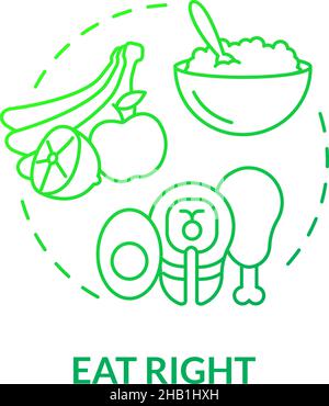Eat right concept icon Stock Vector Image & Art - Alamy
