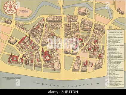 Riga Map, Old Riga Map, Old Riga City, Retro Riga Map, Vintage Riga ...