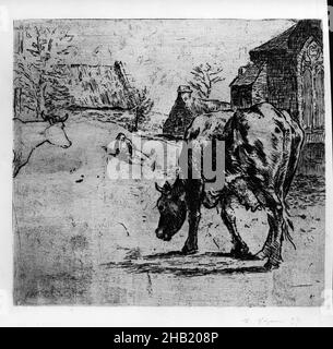 La Vache (A country scene - a cow in the foreground) Victor Paul Vignon ...