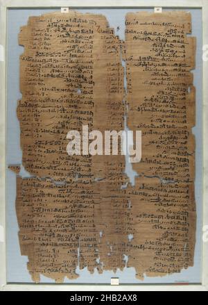 The Wilbour Papyrus, Papyrus, ink, Middle Egypt, Egypt, ca. 1147 B.C.E ...