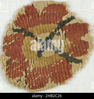 Rosette Fragment Coptic. , 5th-7th century C.E. Flax, wool, 2 1/2 in ...
