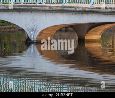 Artwork on the sides of The Park Bridge in St James'e Park, London ...
