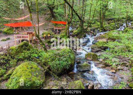 Small stream near Rudkhan castle in Iran Stock Photo - Alamy