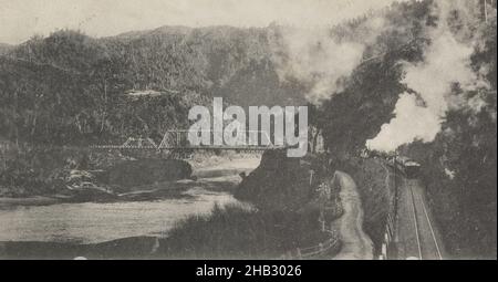 Manawatu Gorge. Instantaneous View, showing train photographic ...