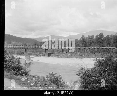 Buller Gorge, bridge at Inangahua Junction, New Zealand, by Burton ...