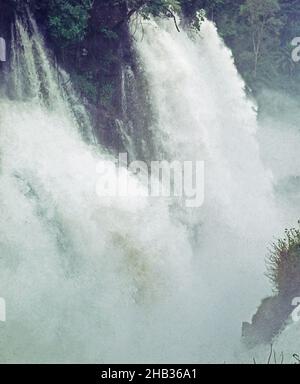 Chutes de Boali waterfall, Central African Republic, Africa 1960s Stock ...