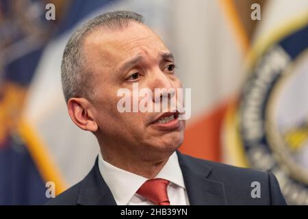 Louis Molina speaks during Mayor-elect Eric Adams announcement on his ...