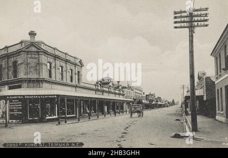 King Street, Temuka, New Zealand, 1912, Temuka, by Muir & Moodie Stock ...