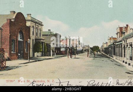 Main Street, Temuka, New Zealand, by Muir & Moodie Stock Photo - Alamy