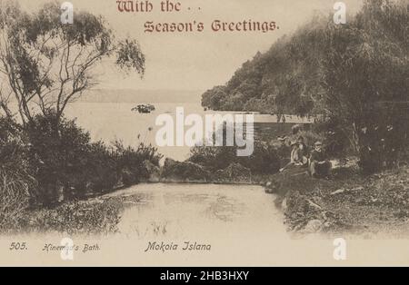 Hinemoa's Bath, Mokoia Island, 1904-1908, Rotorua, by Muir & Moodie ...
