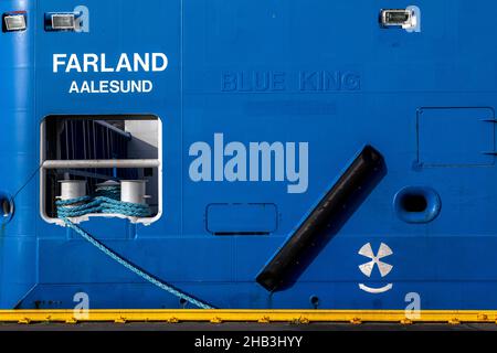 Details from hull of offshore supply AHTS vessel Normand Sigma at ...