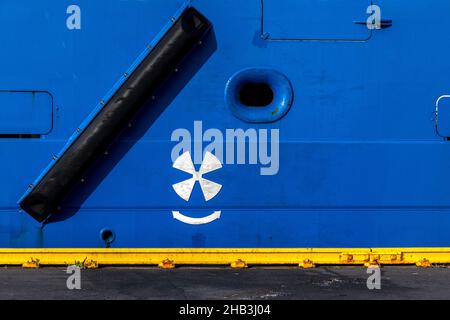 Details from hull of offshore supply AHTS vessel Normand Sigma at ...
