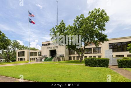 Carthage, Texas, USA - June 28, 2021: Kiosk next to the Panola County ...