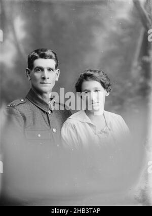 William John Main and a young woman, 1917, Wellington, by Berry & Co ...