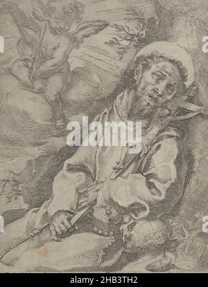 St Francis consoled by a musical angel, about 1595, by Francesco Vanni ...