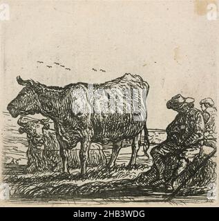 Cows., Aelbert Cuyp, artist, 1640-1665, Netherlands, etching, Aelbert ...