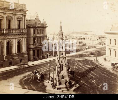 Cargill Monument - Dunedin. From the album: N.Z. Scenery, circa 1880 ...
