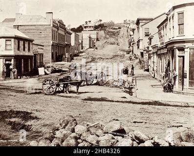 High Street, Dunedin, 1862, Dunedin, by William Meluish Stock Photo - Alamy