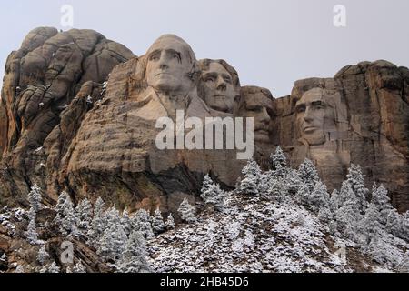 Mount Rushmore, part of Mount Rushmore National Memorial, is one of the ...