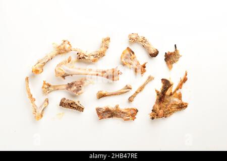 chicken bones isolated on white background Stock Photo - Alamy