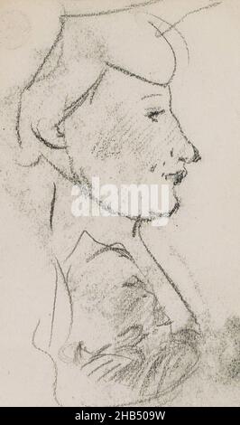 Two women's heads, in profile. Page 5 From a sketchbook with 19 sheets ...