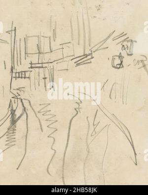 View of the Warmoesstraat in Amsterdam. Page 13 From a sketchbook with ...