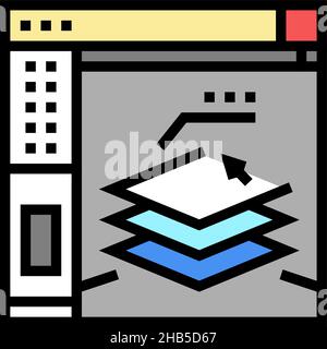 3d slicing software color icon vector illustration Stock Vector Image ...