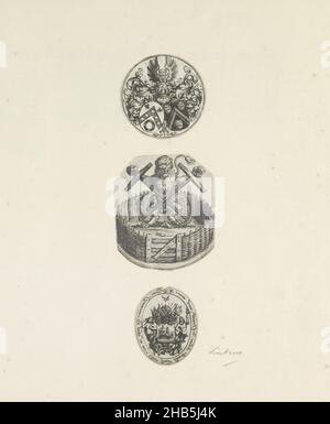 This image shows the coat of arms of the East India Company, a historic ...