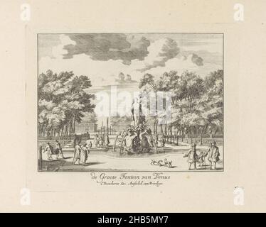 Fontein in the garden of Paleis Het Loo, Jan van Call (I), c. 1700 ...
