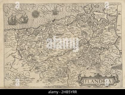 Map of Flanders, c. 1600, Pieter van der Keere, 1580 - 1604 Map of ...