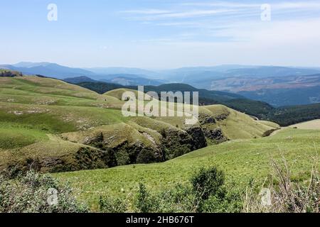 Rolling hills at Long Tom Pass, panorama route, South Africa Stock ...