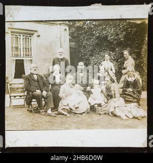 Portrait group photograph three generations prosperous middle-class ...