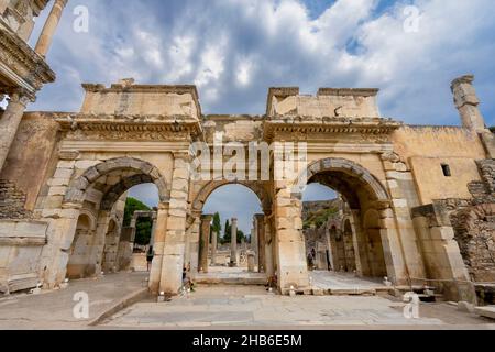Arch of Augustus, an ancient Roman gateway to the city of Rimini in ...