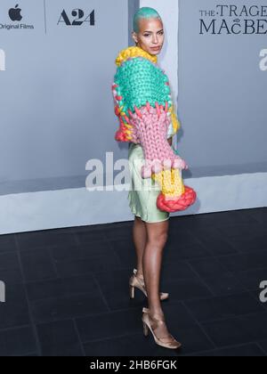 Kota Eberhardt arrives at the premiere of "The Tragedy of Macbeth" at ...