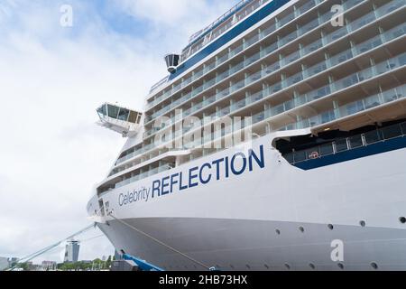 Celebrity Reflection cruise ship, launched in October 2012. A lift ...