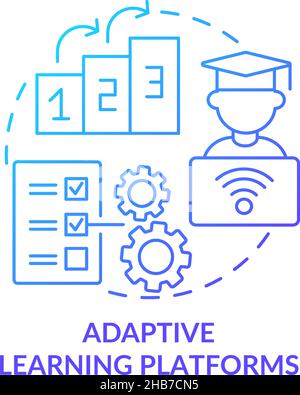 Adaptive learning platforms concept icon Stock Vector Image & Art - Alamy