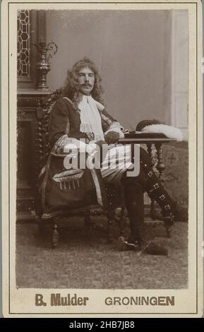Portrait of an unknown Groningen student in Maskeradekostuum, Friedrich ...