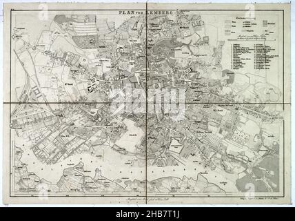 Lviv Map, Map of Lviv, Lemberg Map, Old Lemberg Map, Lviv Plan, Lviv ...