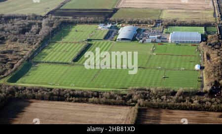 aerial view of Manchester United's training ground at Carrington near ...