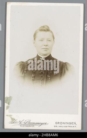 Portrait of an unknown woman, Johannes Adrianus Steenmeijer, 1896 ...