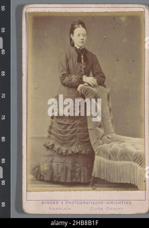 Portrait of an unknown woman at armchair, Charles Binger, 1878 ...