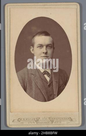 Portrait of a young man, Willem Gerhardus Kuijer, 1862 - 1899 ...