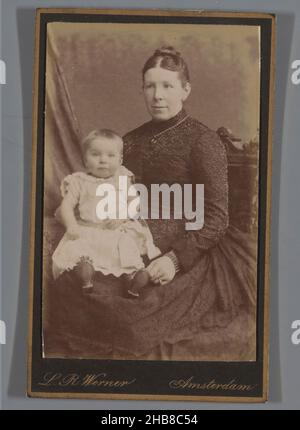 Portrait of an unknown woman with child, Louis Robert Werner, 1878 ...