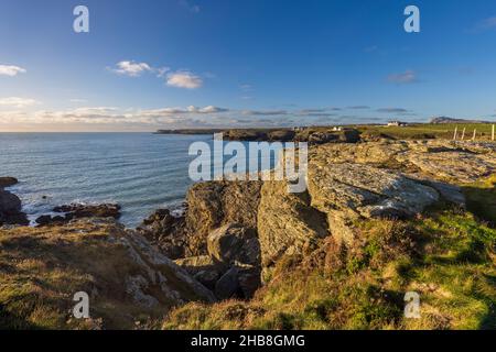 Coastal view from near Trearddur Bay on Anglesey Stock Photo - Alamy
