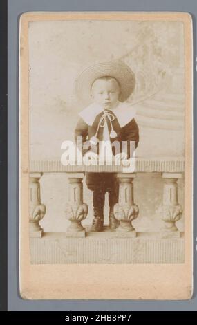 Portrait of an unknown boy. Portrait of an unknown boy with a hat on ...
