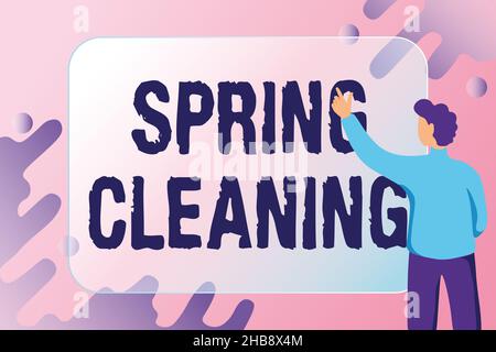 Sign displaying Spring Cleaning. Business approach practice of ...