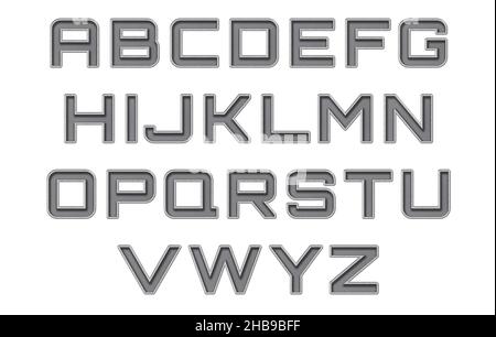 Perforated metal alphabet set, isolated over the black background Stock ...