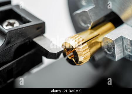 Small diy turning lathe machine for education and hobby Stock Photo - Alamy