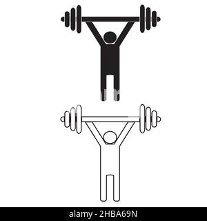 Weightlifting sport pictogram symbol icon design art Stock Photo - Alamy