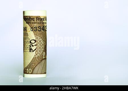 Ten Rupees Note Isolated on White Background with Clipping Path Stock ...